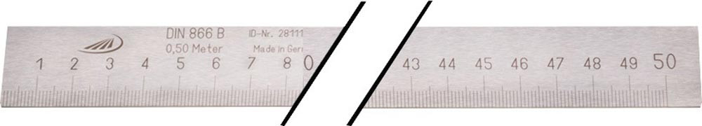 Maßstab DIN 866/II Länge 1000 mm Stahl - G.F. Lotter Shop